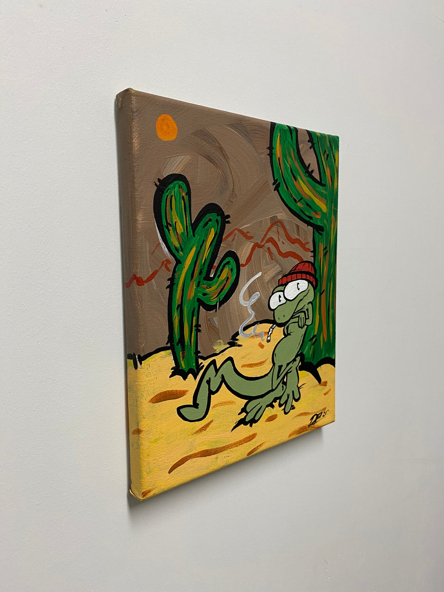 CACTI LEANIN’ BEANIE LIZARD – Gutterdoodles